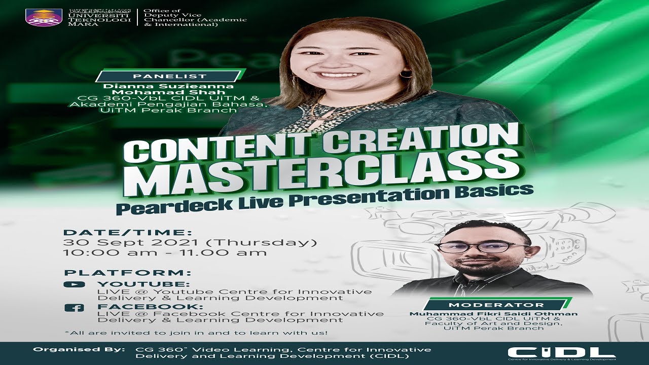 CONTENT CREATION MASTERCLASS: Peardeck Live Presentation Basics - YouTube