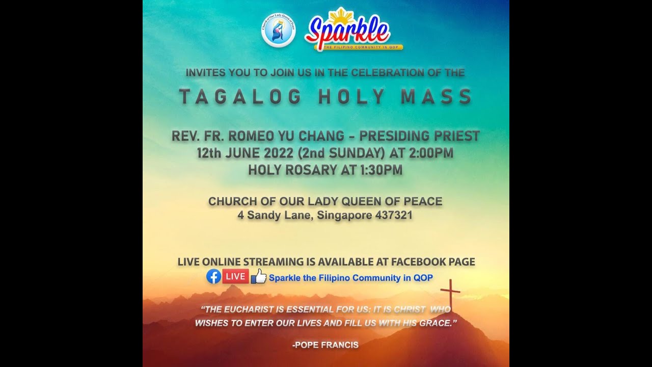 Tagalog Holy Mass (The Most Holy Trinity) - YouTube