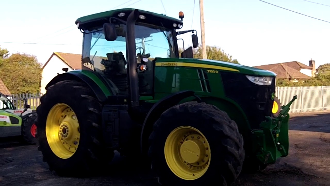 John Deere 7230R Autopower c/w Front Linkage & PTO - YouTube