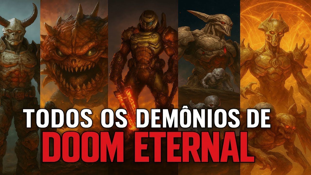 TODOS OS DEMÔNIOS DE DOOM ETERNAL - YouTube