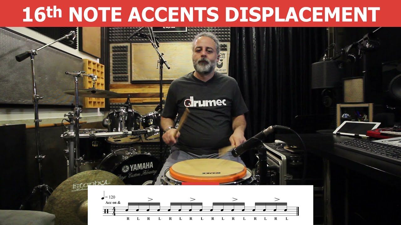 16th Note Accents Displacement - (DRUM LESSON) - YouTube