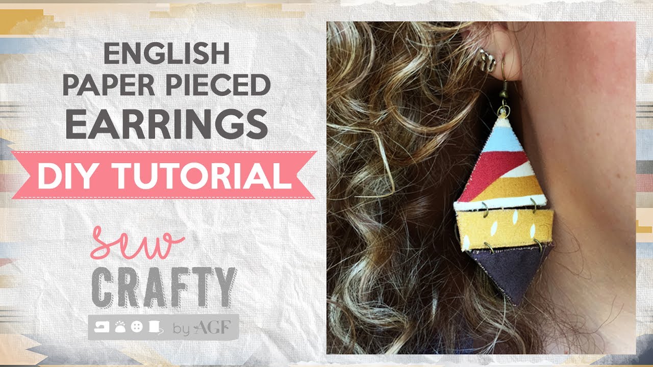 Fabric Earrings tutorial - How to make earrings using English Paper ...