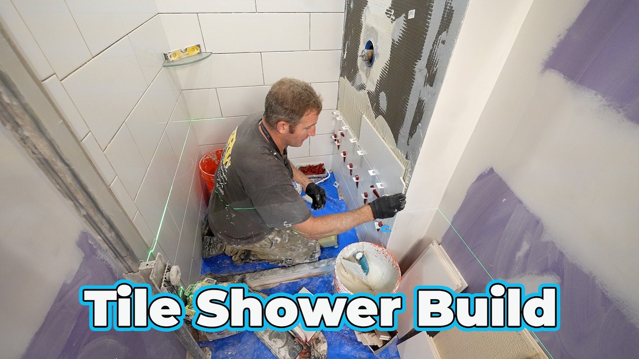 Timelapse of Tile Shower Build - YouTube