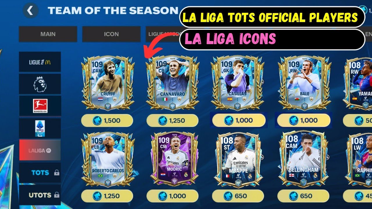 Officially Confirmed La Liga TOTS Players & Icons | Fc Mobile - YouTube