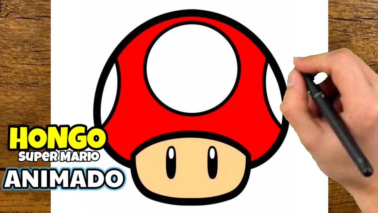 Cómo Dibujar Un HONGO Animado - De Mario Bros - PASO A PASO FACÍL ...