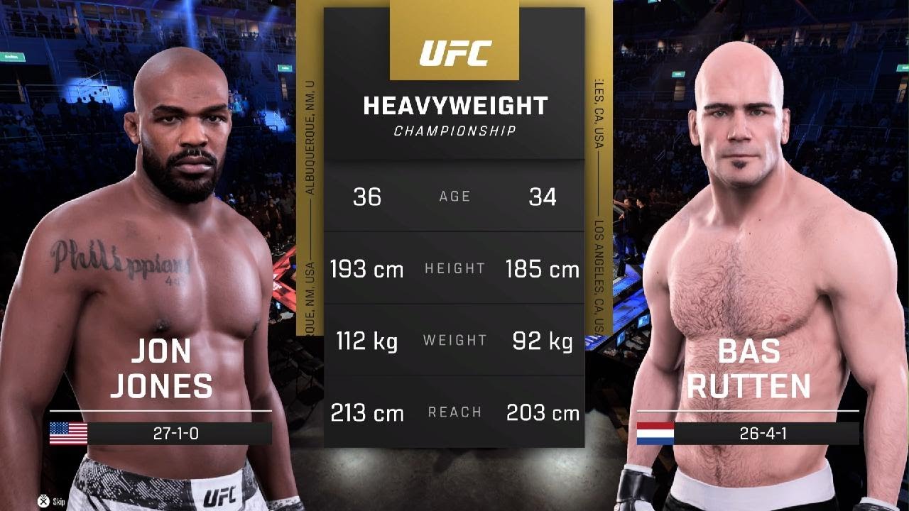 Jon Jones 🆚 Bas Rutten - ( Simulation on PS5🥊UFC 5 ) - YouTube