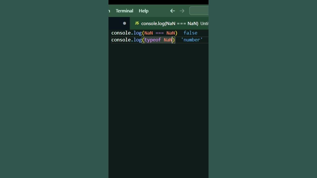 Why NaN == NaN gives false? | Javascript Fundamentalzz. | #javascript #webdev - YouTube