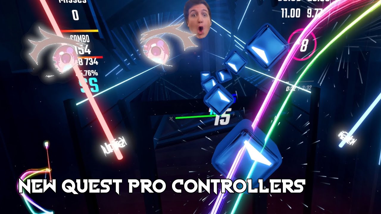 [Beat Saber] I bought new quest pro controllers and played 448 bpm jumps - YouTube