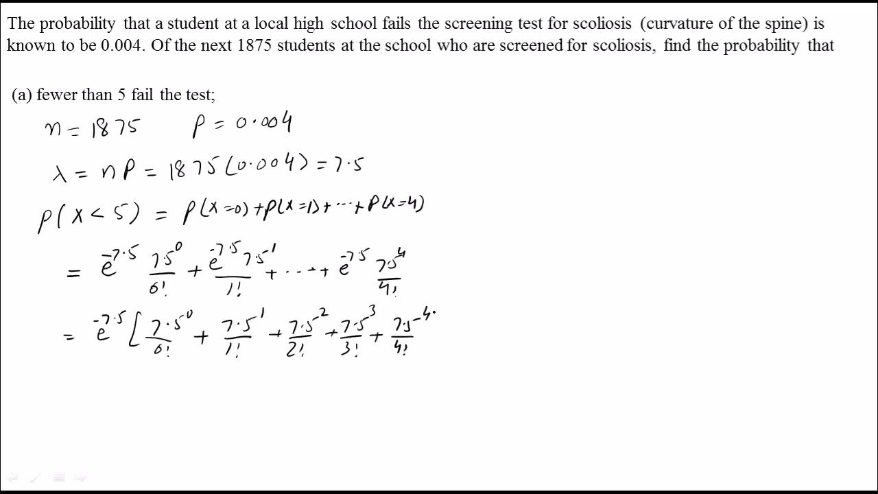 Binomial Approximation To Poisson | The Probability That A Student At A