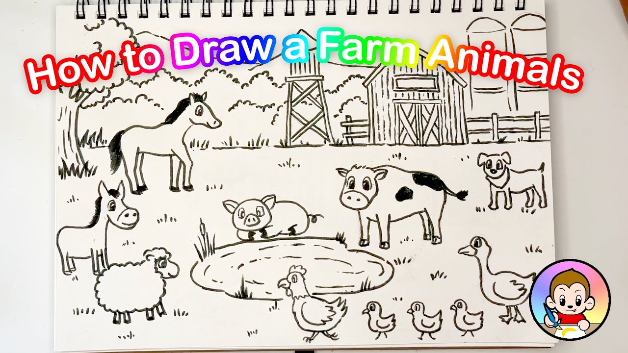 How to Draw a Farm Animals - YouTube