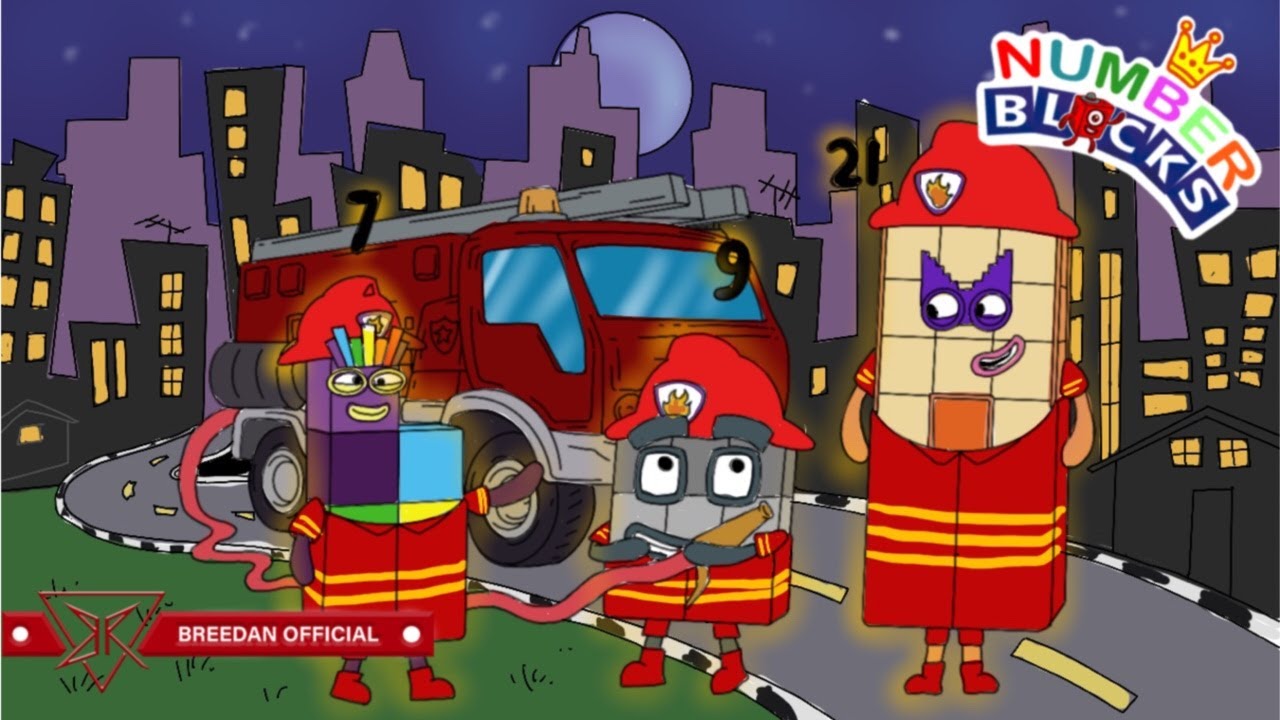 Numberblocks - Fire Fighters to the Rescue in the City Numberblocks 7 9 ...
