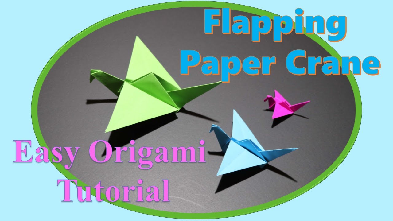 How to make a flapping paper crane / Easy origami tutorial - YouTube