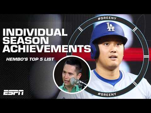 Hembo’s Top 5️⃣ individual season achievements in MLB history | #Greeny ...