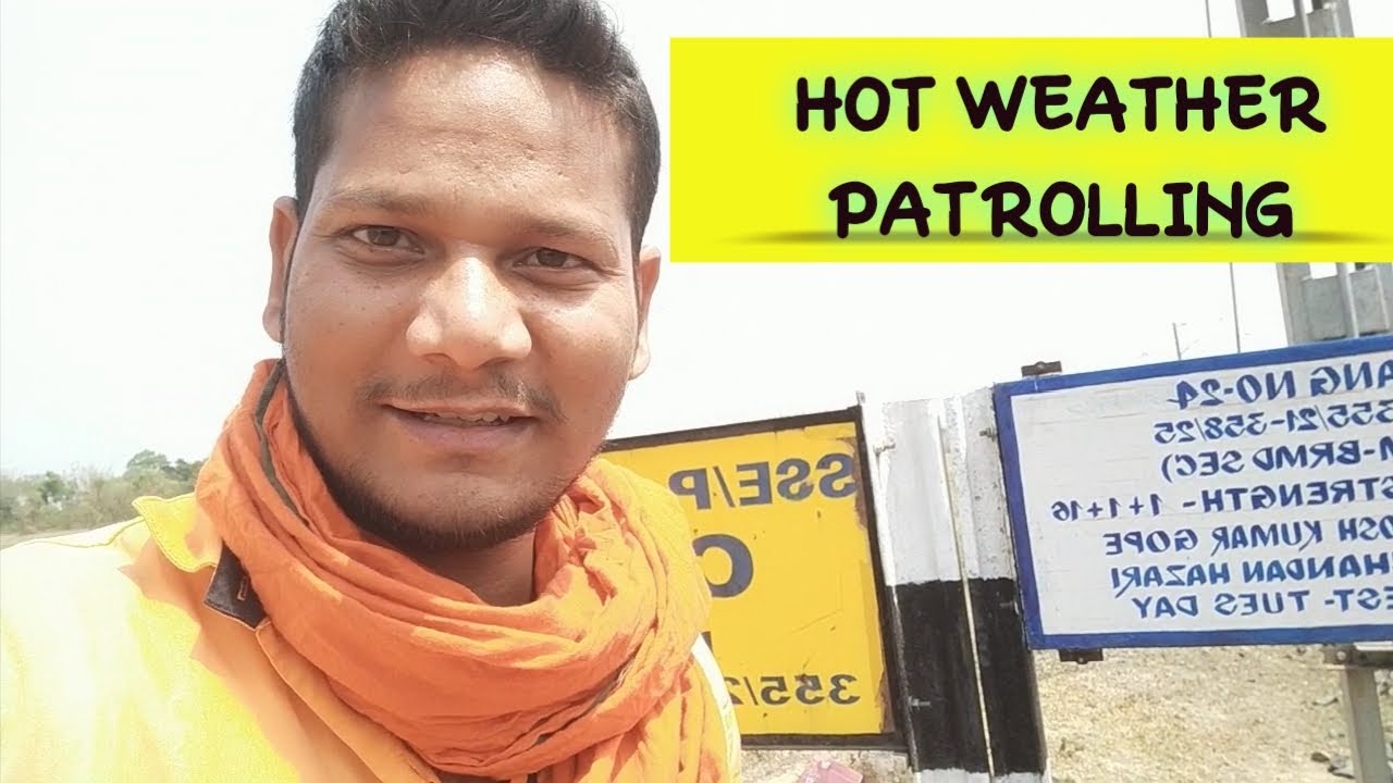 Railway Hot Weather Patrolling | Railway group d work | track man work ...