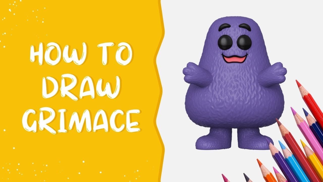 How to Draw GRIMACE SHAKE | McDonald's| Easy step by step drawing - YouTube