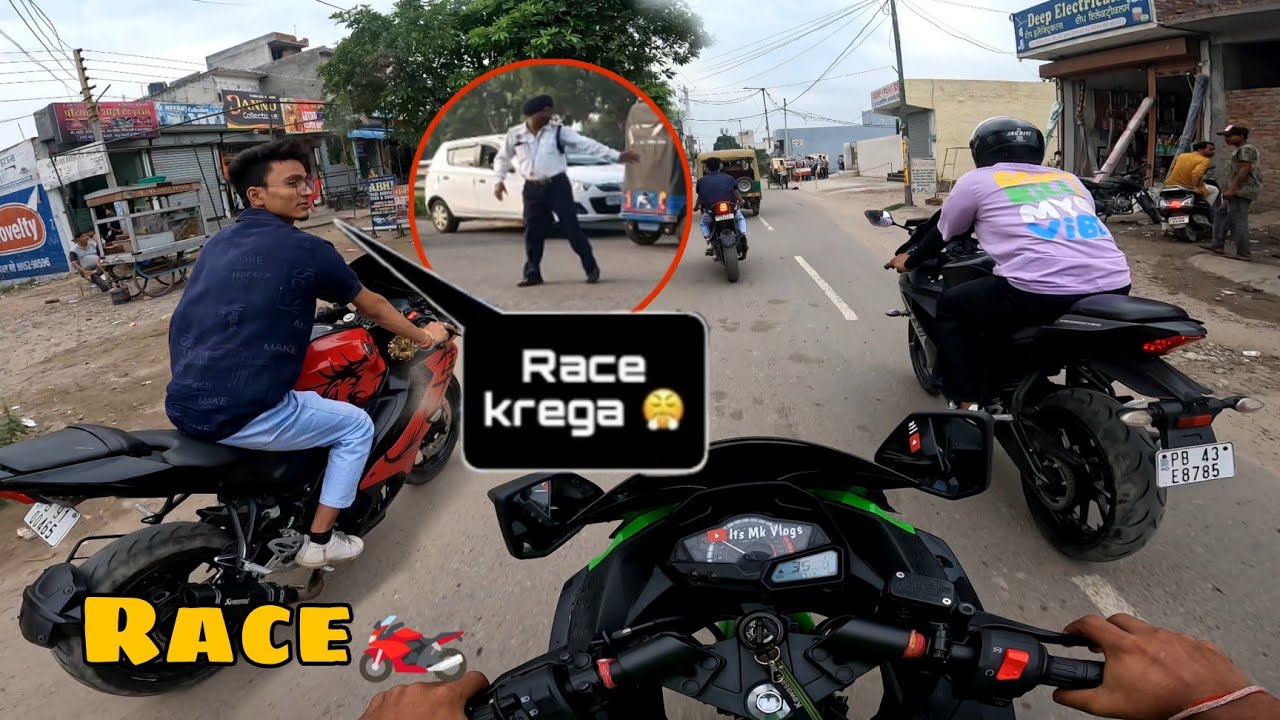 RACE WITH SUPER BIKES R15 & RM 😤 bikers vs cops 🚨 - YouTube