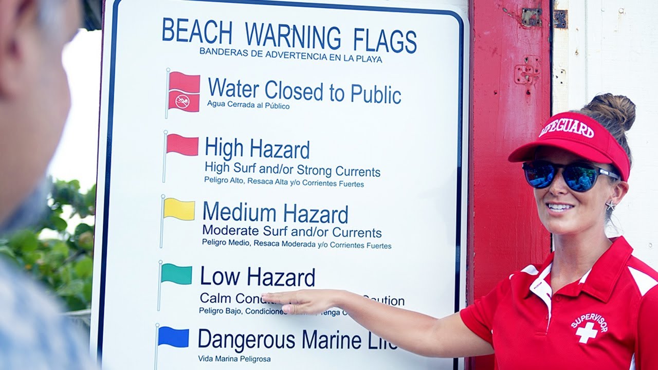 Lifeguard Beach Warning Flags and Signage - YouTube