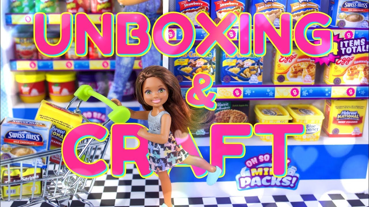 Shopkins Oh So Real Mini Packs PLUS DIY Grocery Store Shelves - YouTube