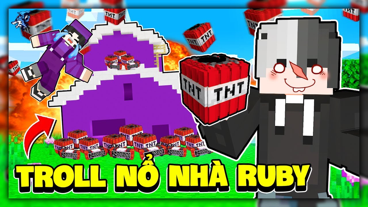 Siro Thử Thách Troll Noob Ruby Trả Thù Bằng Cách Phá Nhà Trong Làng ...