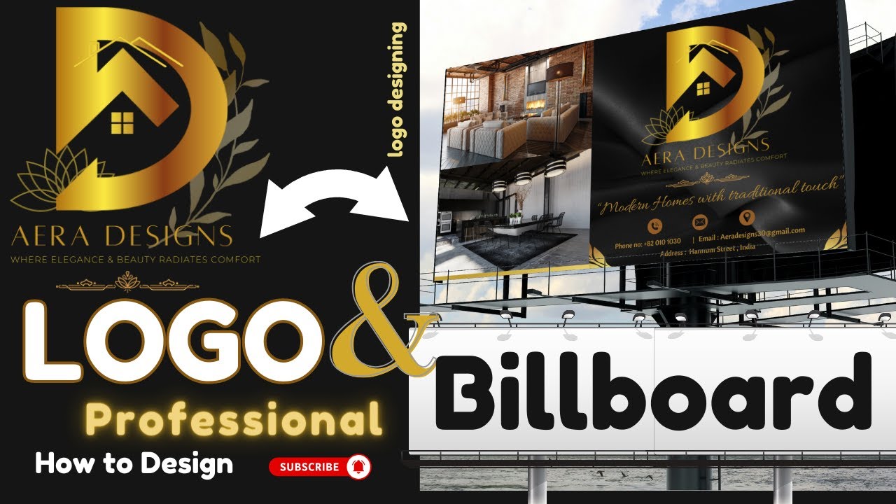 How to design 2D LOGO & Billboard in Canva| Logo and Billboard ...