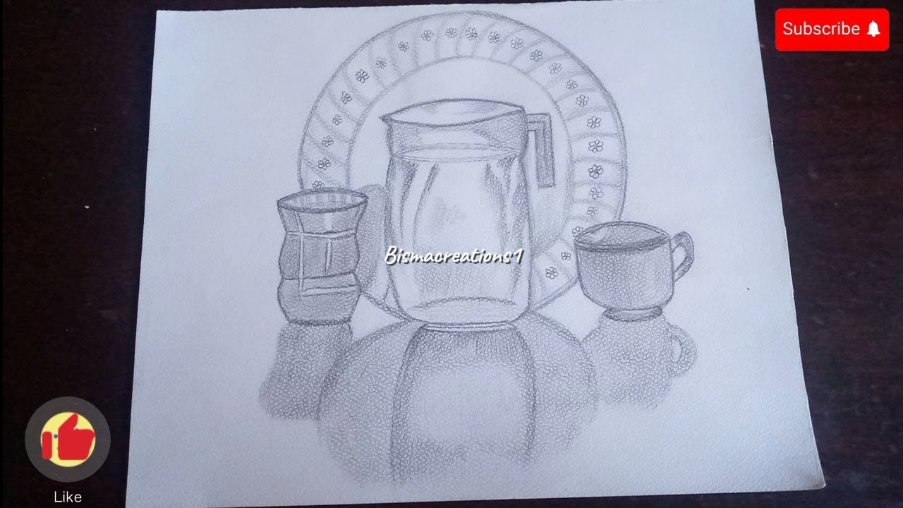 How To Draw A Water Jug ️🍶🥤🥛 ️ - YouTube