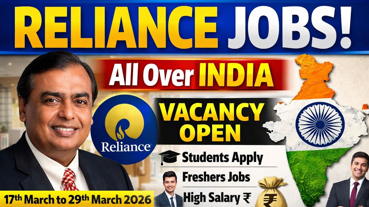 🔴Reliance - Biggest Hiring 2026 | all Over india | Reliance new job ...