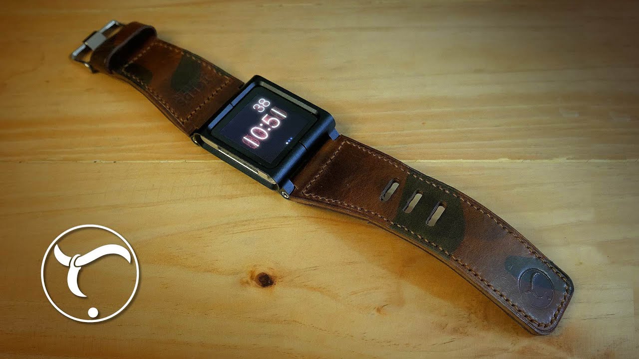 How to Make iPod Nano Leather Watch Strap || Camouflage Leather - YouTube