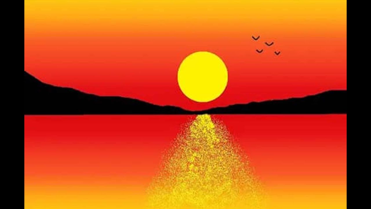 How to draw in computer Scenery drawing |ms paint tutorial | Microsoft ...