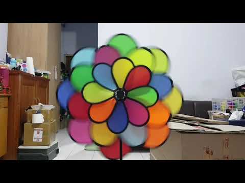 24 petal pinwheel rainbow - YouTube