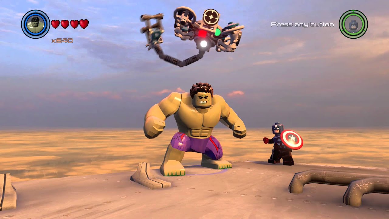 LEGO Marvel's Avengers - Hulk tries to Super Jump from Helicarrier to ...