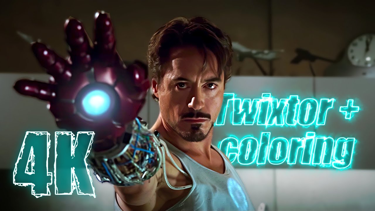 Tony Stark Iron Man 1 4K Twixtor Scenepack with Coloring for edits MEGA ...
