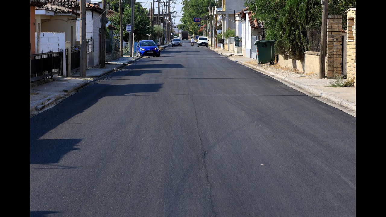 Ασφαλτόστρωση δρόμου ΑΜΠΕΛΩΝΑΣ-ΒΡΥΟΤΟΠΟΣ - YouTube
