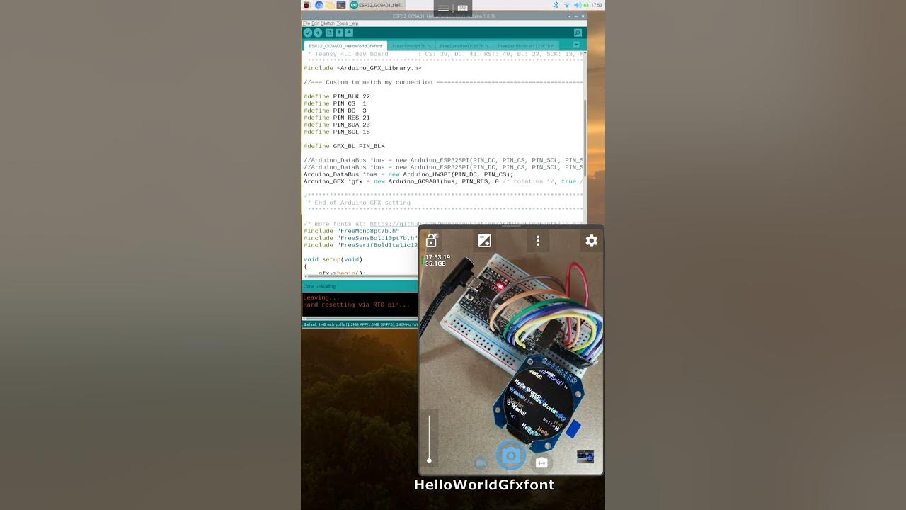 Gc9a01 On Esp32 Arduino Gfx Youtube