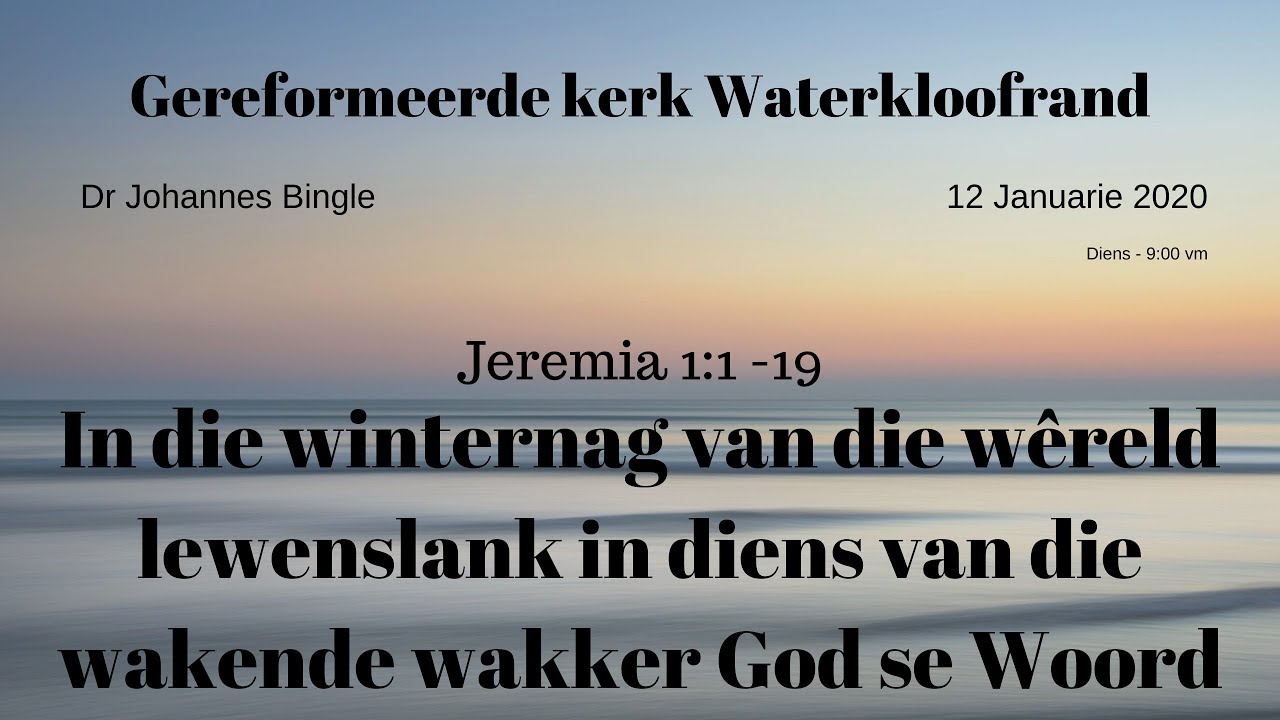 In die winternag van die wêreld lewenslank in diens van die wakende ...