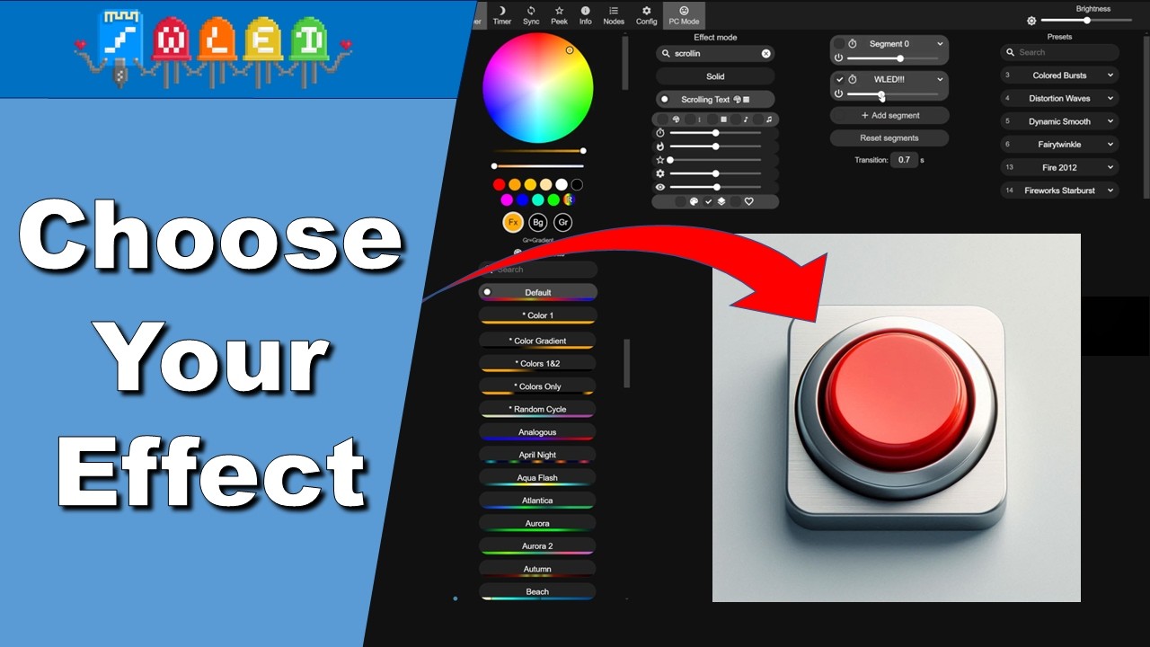 How to Scroll Through Preset Effects with a WLED Button - YouTube