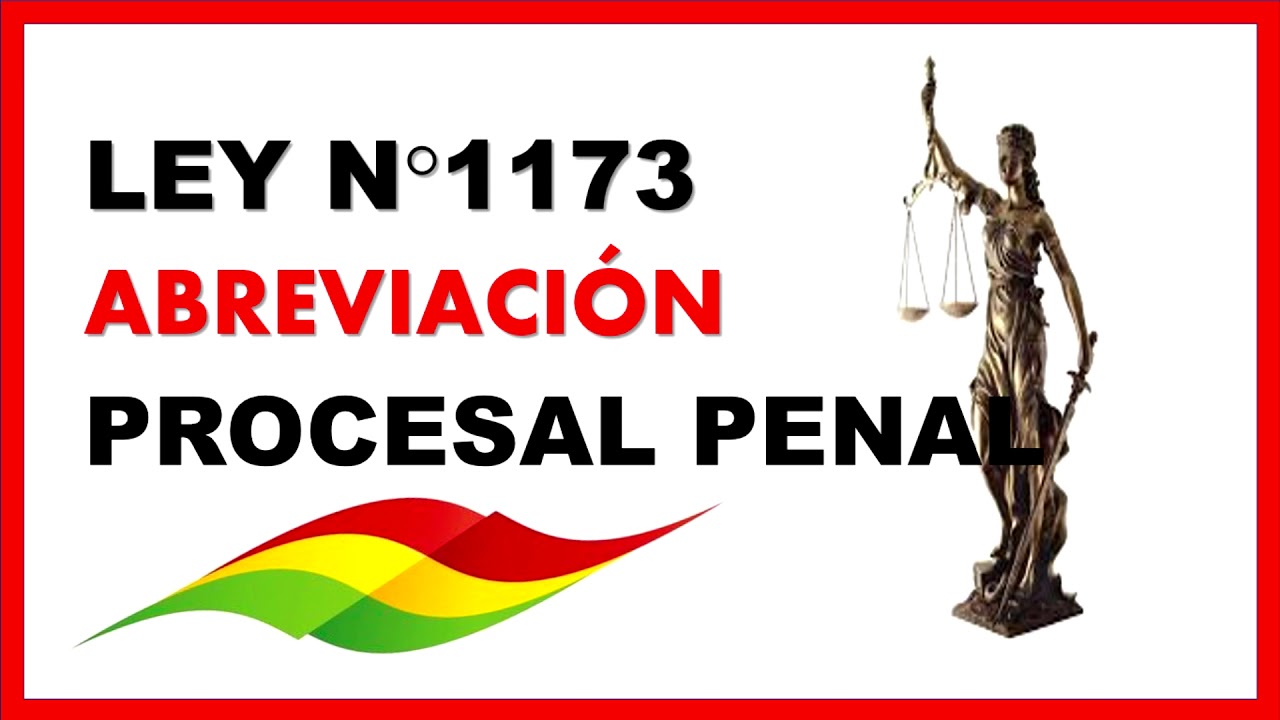 ley 1173 abreviación procedimiento penal - YouTube