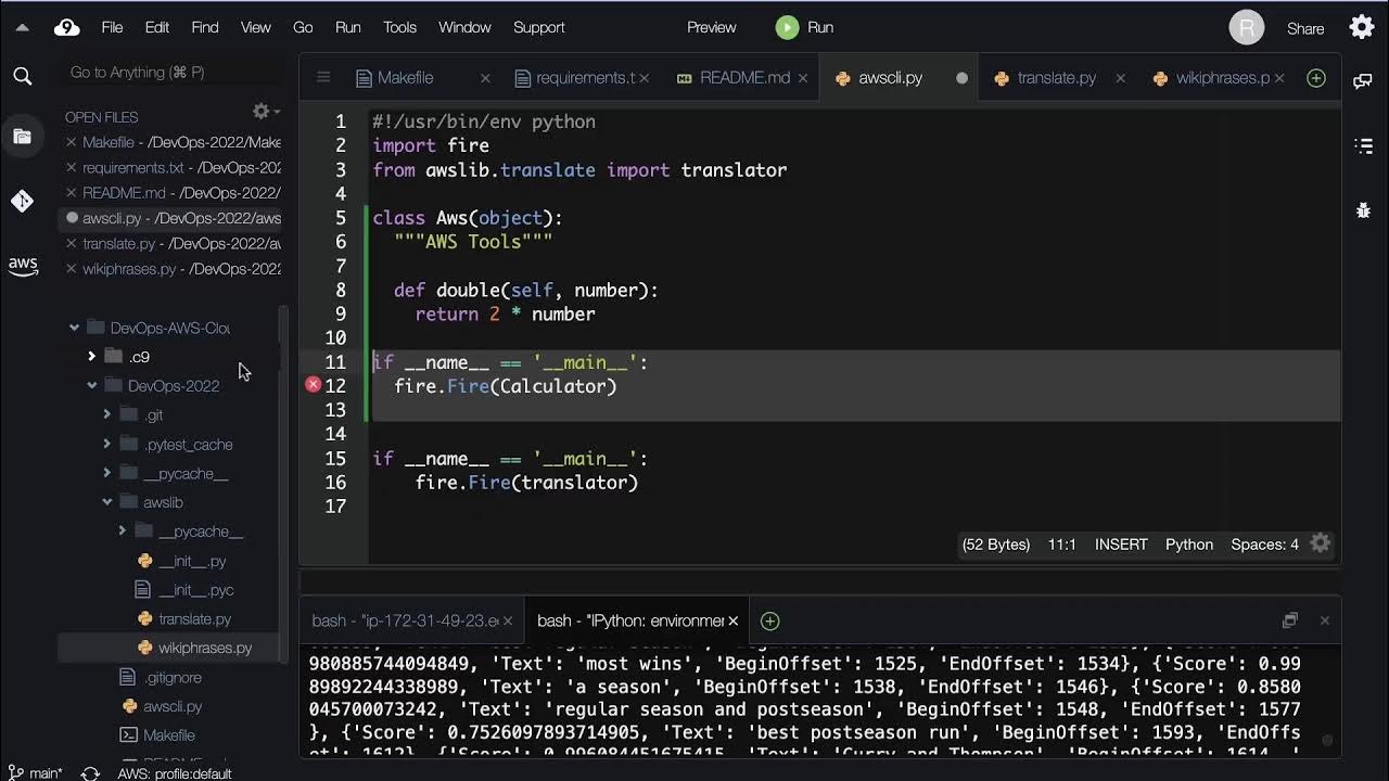 PYTHON FIRE IS FIRE!!! Learn to use Fire to build AWS Tools. - YouTube