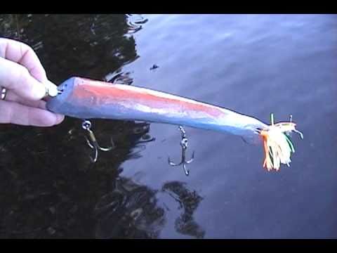 Homemade Musky Lure from Tree Branch - YouTube