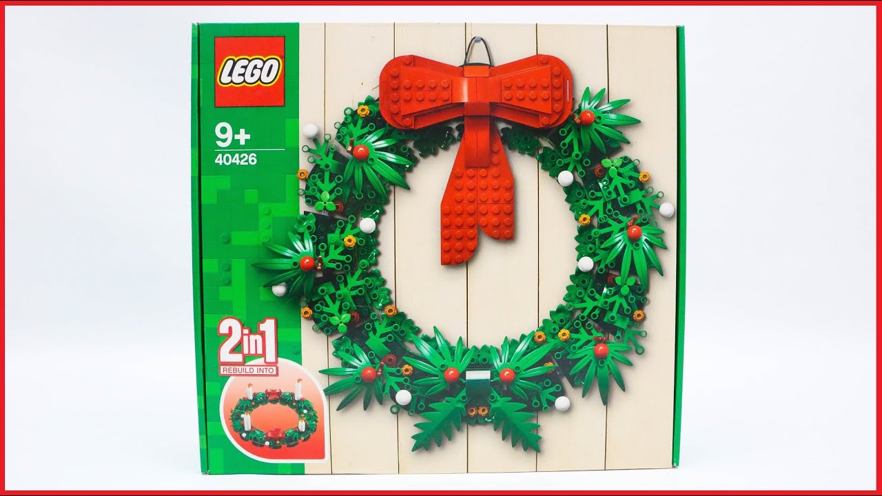Lego Seasonal 40426 Christmas Wreath 2-in-1 Speed Build Review - YouTube