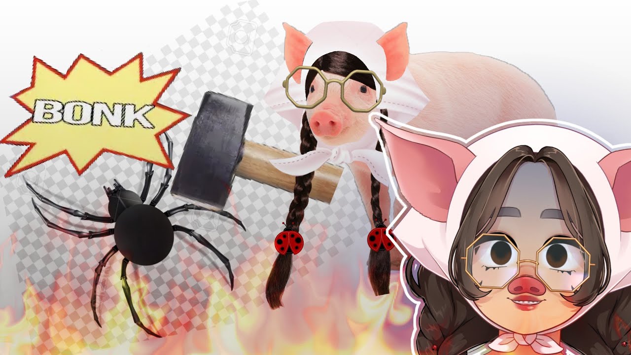 Pig VTuber commits spider crimes in Kill It With Fire 🐷 ShiopaoVT VOD ...