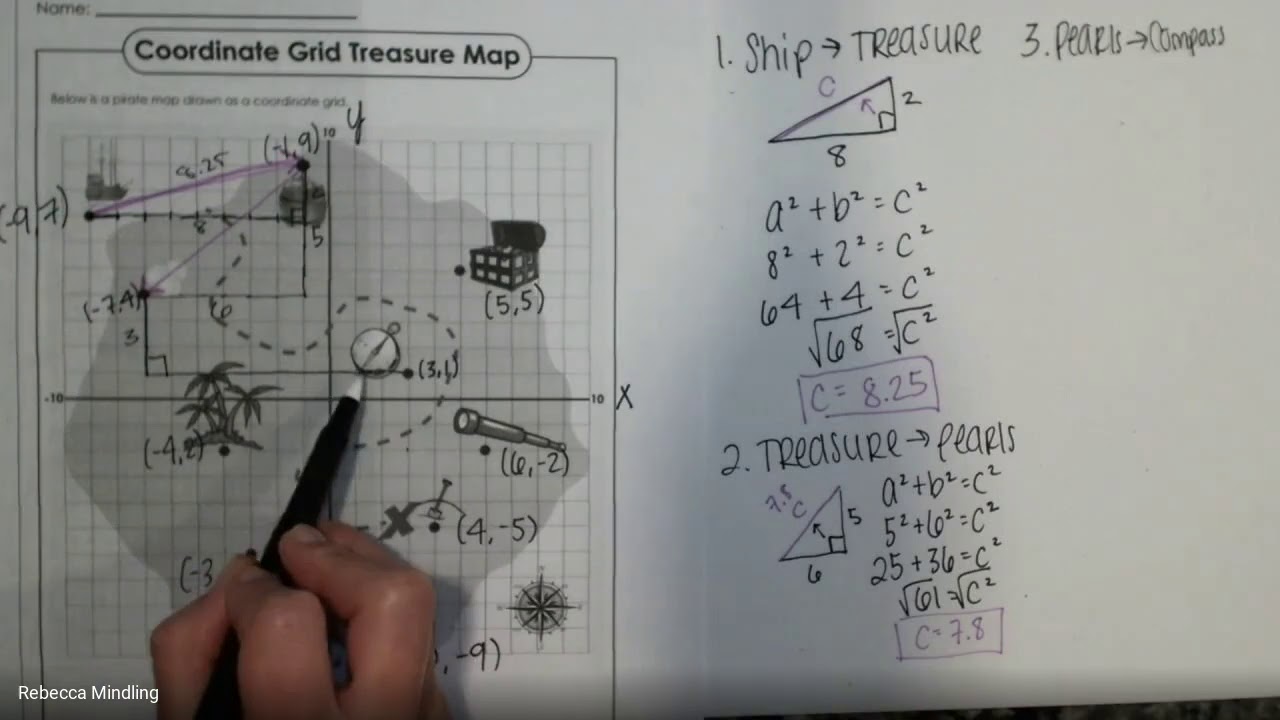 Coordinate Plane Pythagorean Theorem - YouTube
