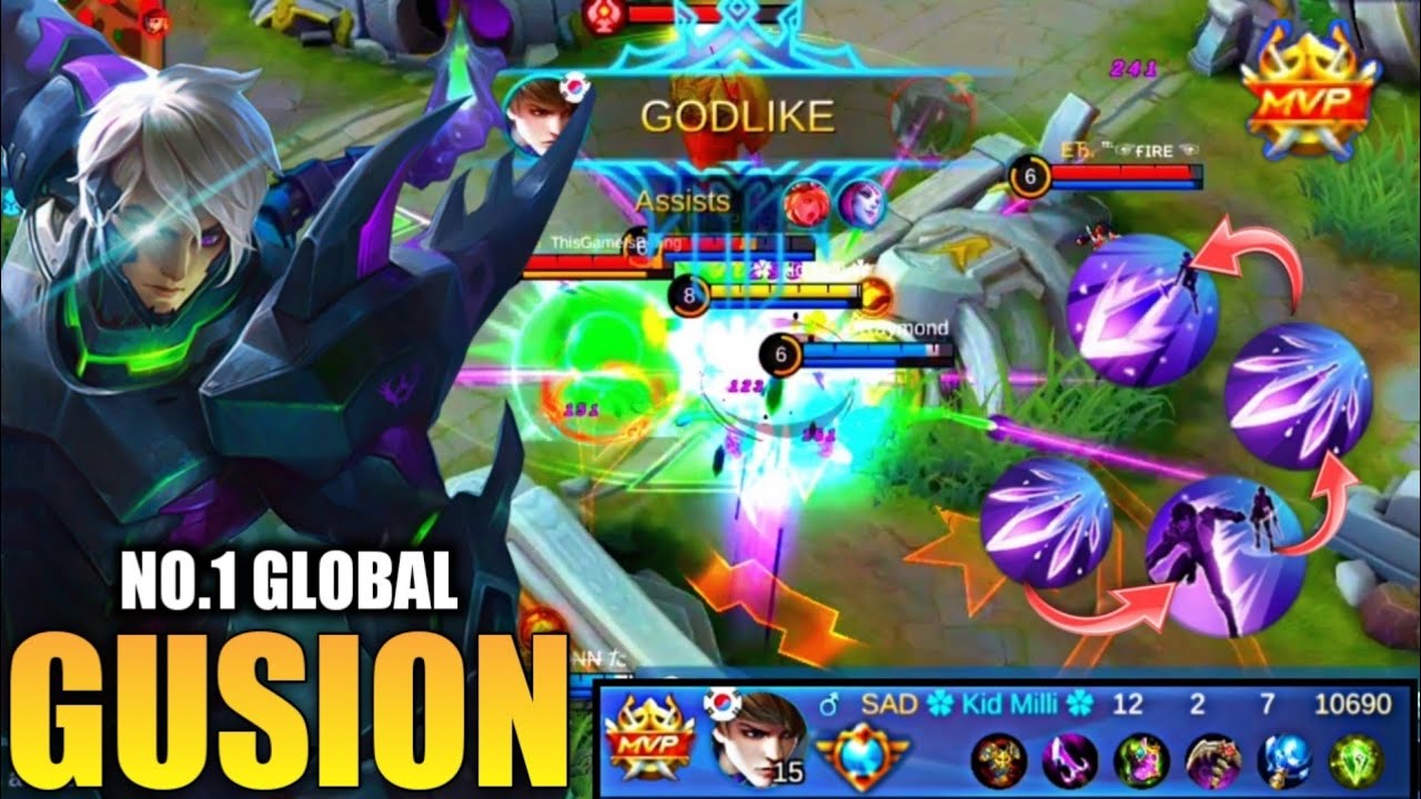 TOP 1 GLOBAL GUSION FASTHAND WITH SUPER DEADLY BUILD ~ GUSION GAMEPLAY ...