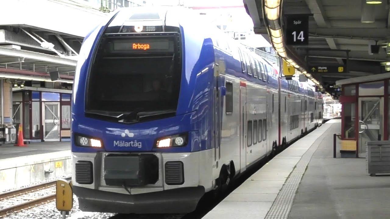 Mälartågs ER1-tåg + andra tåg i Stockholmsområdet - YouTube
