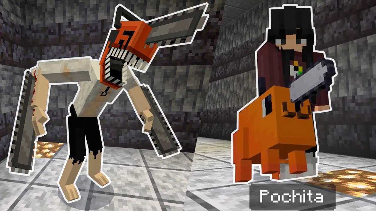 HORROR Chainsaw man - Pochita Addon Beta minecraft pe - YouTube