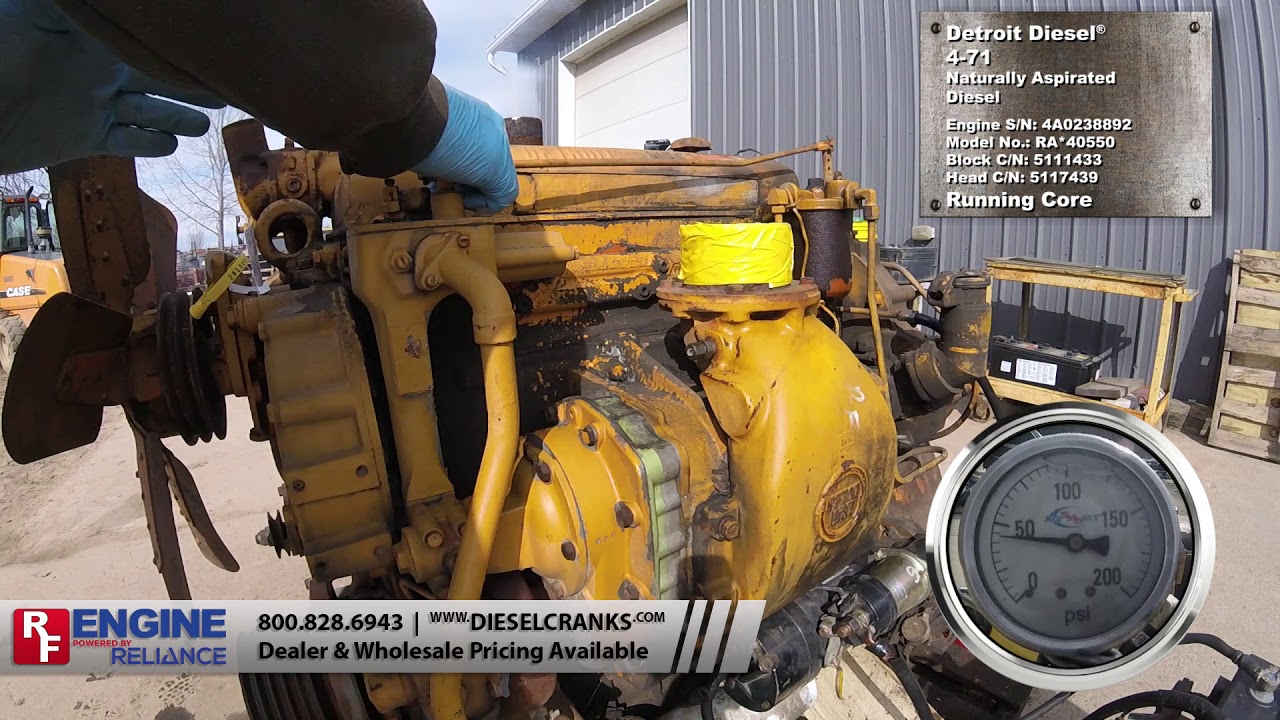 Detroit Diesel® 4-71 Running Core (DT471CE3-2913257) - YouTube