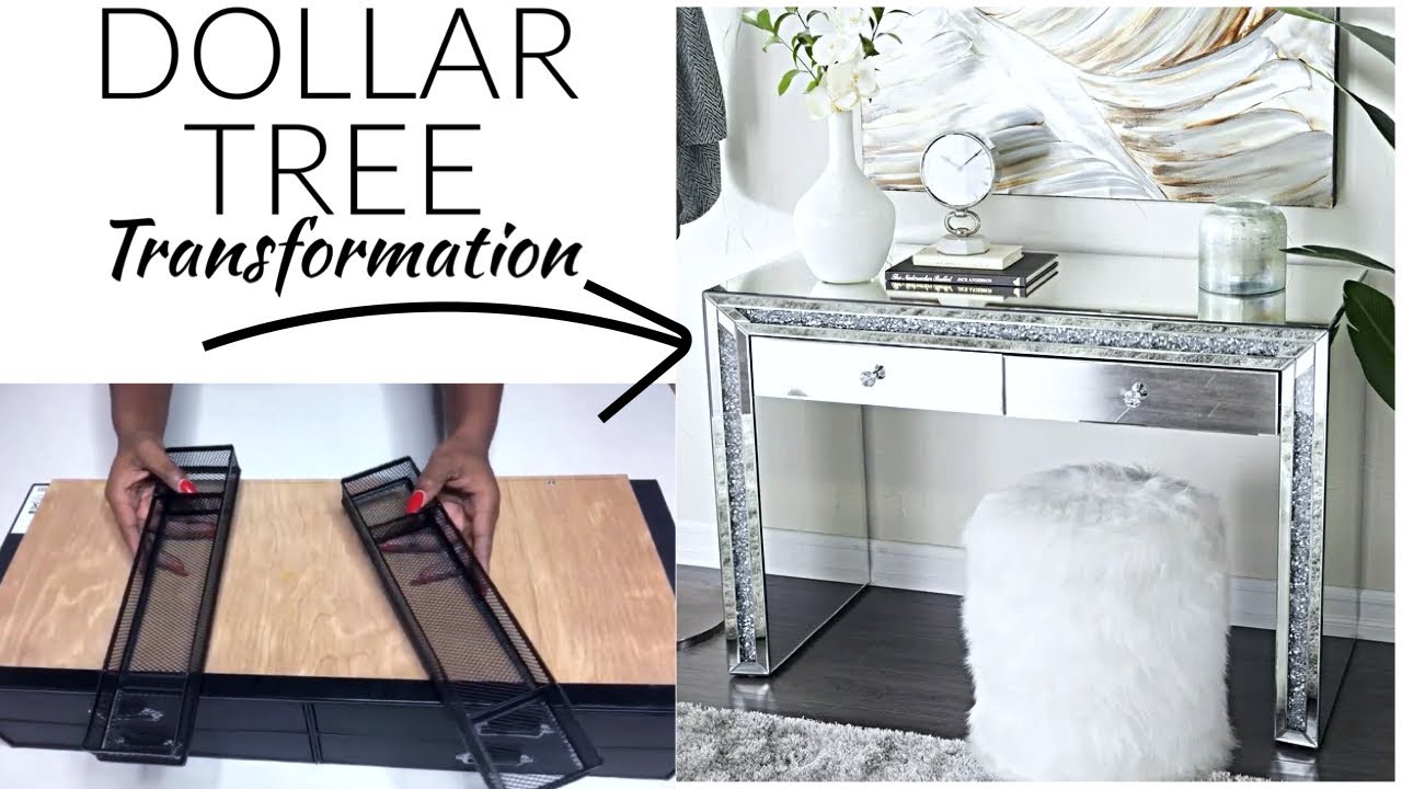 DOLLAR TREE DIY Using ORGANIZERS To make a High-End TABLE!!! - YouTube