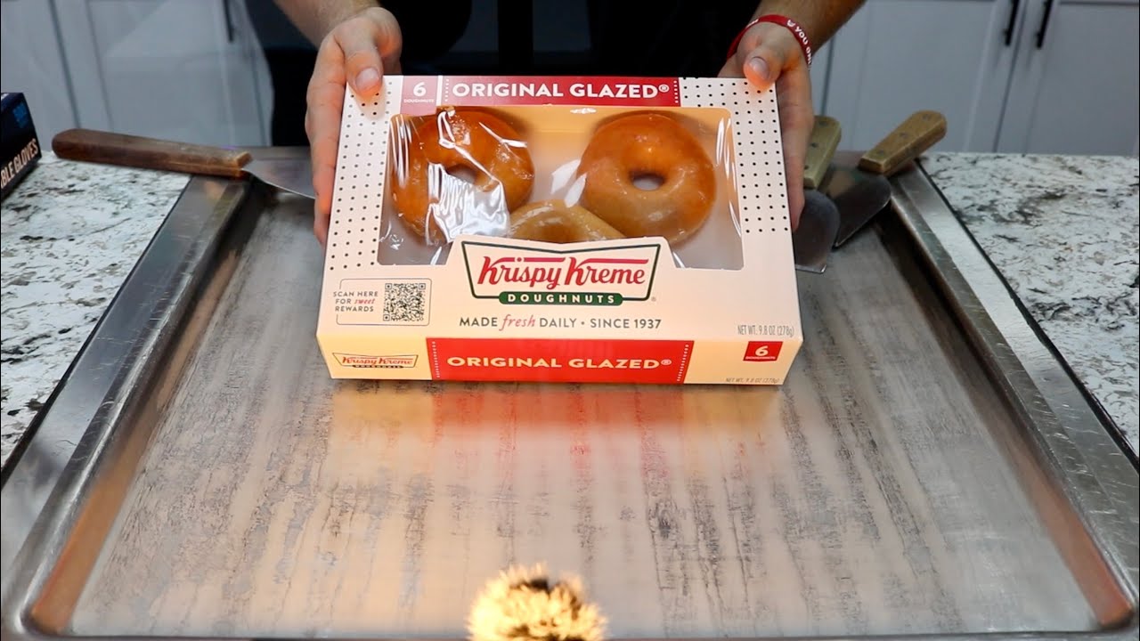 I turn Kristy Kreme Donut into Rolled Ice Cream at -20°C | No Talking ...
