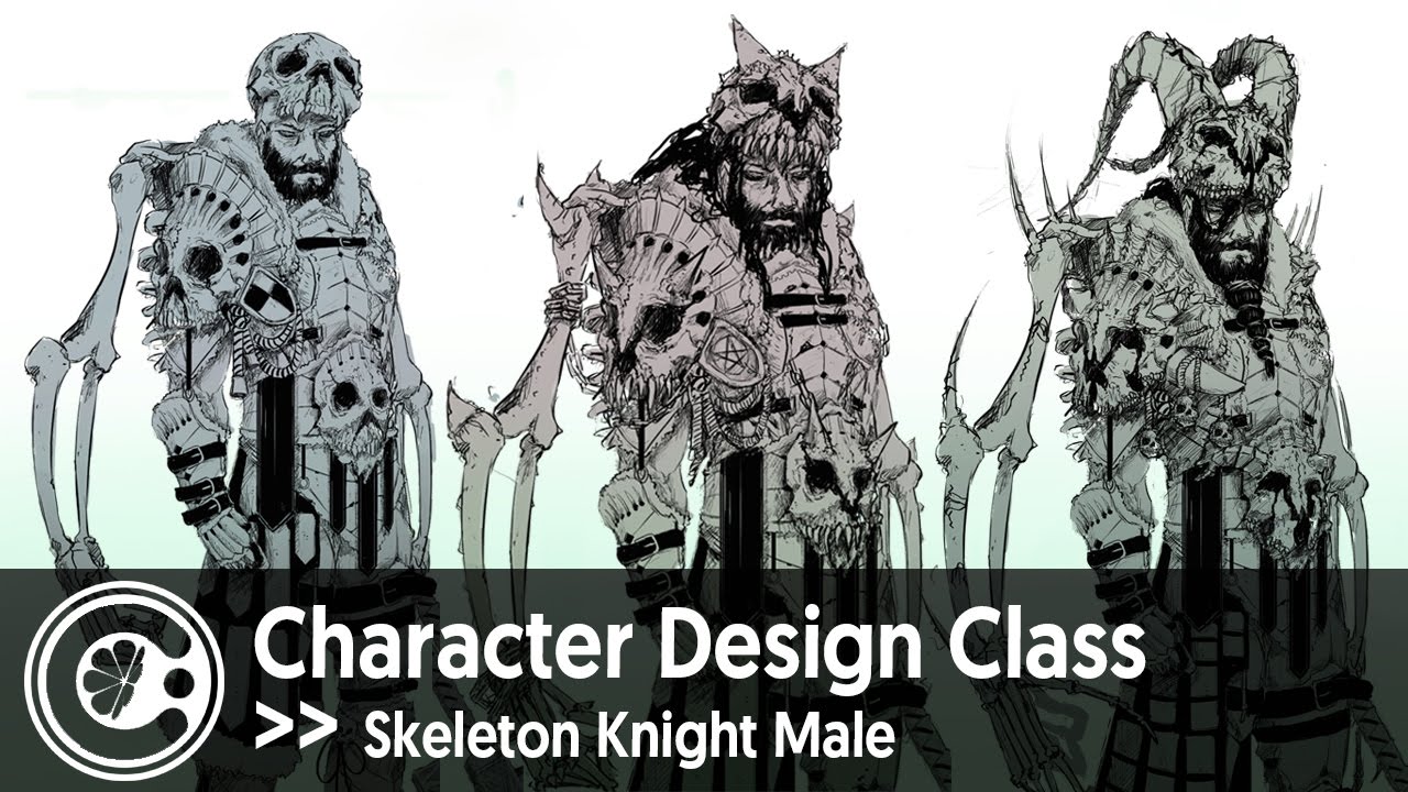 Skeleton Knight Male Version Character Concept Art - YouTube