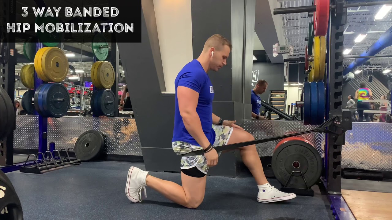 3 Way Banded Hip Mobilization - YouTube