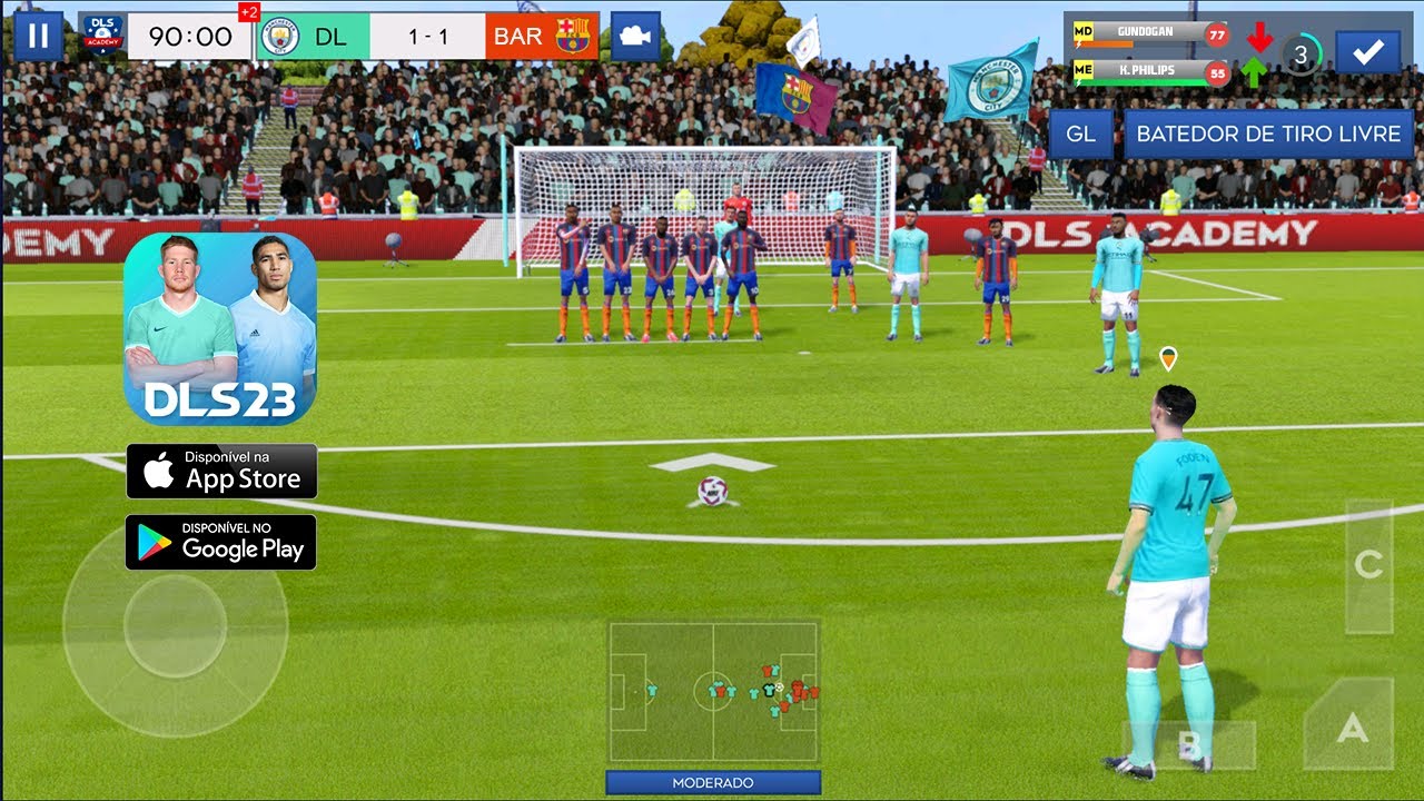 DREAM LEAGUE SOCCER 2023 OFICIAL NOVO GRAFICO (ANDROID/ iOS) GAMEPLAY ...